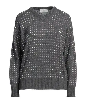 Sportmax Embellished V-neck Long Sleeve Knit Sweater