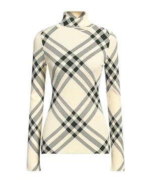 Burberry Geometric Print Turtleneck Sweater - Nude
