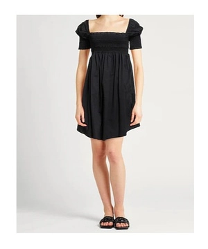 Tory Burch Short Sleeve Square Neck Flared Dress