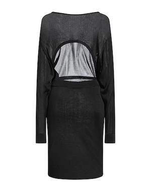 Saint Laurent Sheath Dress With Open Back And Scoop Neckline