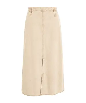 MAXCO. Flared Midi Skirt With Front Slit