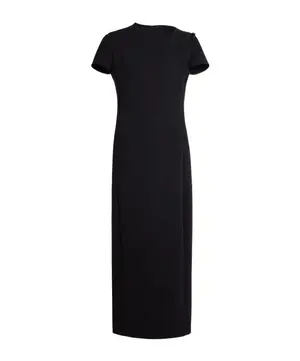 Khaite Iryl Open-back Draped Crepe Dress - Black