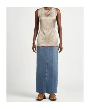 Sportmax Two-tone Halterneck Satin Top