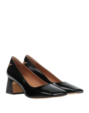 MAISON MARGIELA Leather Square Toe Block Heel Pumps