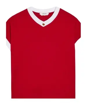 Versace Vintage Cropped Stretch-cotton T-shirt