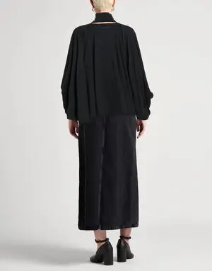 MAISON MARGIELA High Neck Long Sleeve Pleated Dress Top