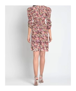 Isabel Marant Étoile Floral Print Gathered Long Sleeve Sheath Dress