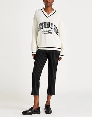 MAISON MARGIELA Two-color V-neck Knitted Sweater