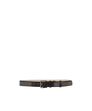 Brunello Cucinelli Leather Belt With Embellished Buckle - Black