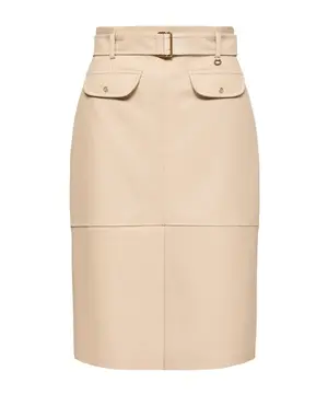 Moncler Knee-length Leather Skirt