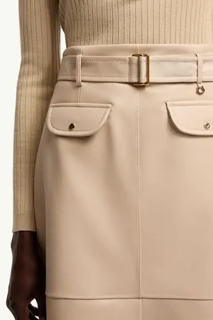 Moncler Knee-length Leather Skirt