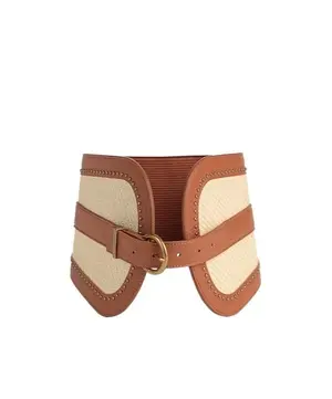 MAXCO. Max&co. High-waist Belt With Two-tone Buckle And Studs