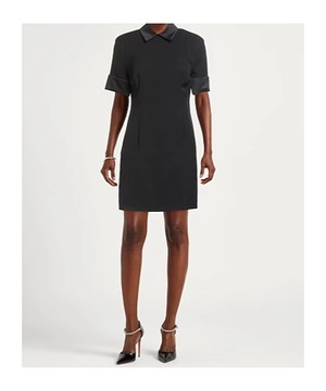 Sportmax Crepe Bodycon Dress With Satin Trims