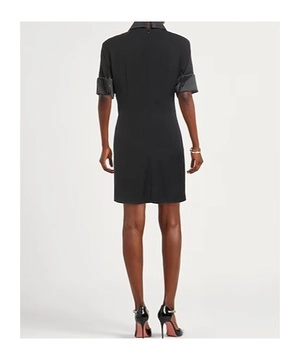Sportmax Crepe Bodycon Dress With Satin Trims