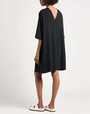 MAISON MARGIELA Crepe Crewneck Dress With Cutout