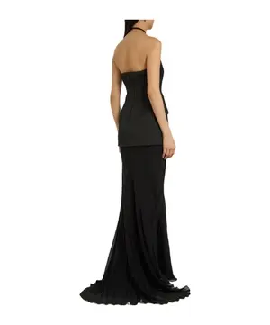 Sportmax Two-piece Twill And Silk Maxi Dress