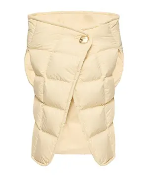 Moncler Asymmetrical Down Cape - Nude
