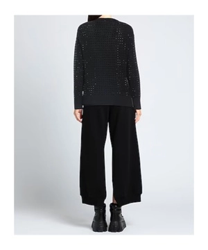 Sportmax Long-sleeved Knitwear With Crystal Appliqués