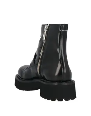 MAISON MARGIELA Glossed Leather Zip-up Buckled Block Heel Boots
