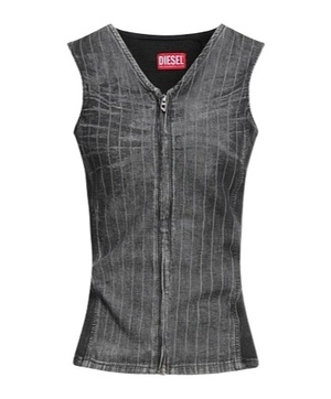 DIESEL® Denim Sleeveless V-neck Top