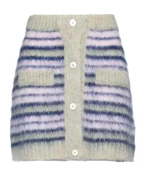 Marni Striped Flared Knit Skirt