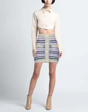 Marni Striped Flared Knit Skirt
