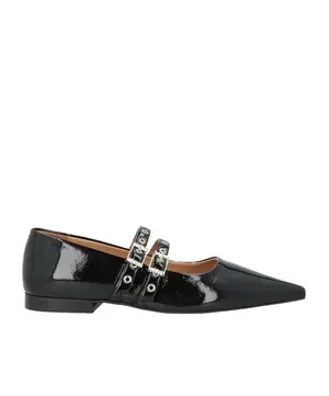 GANNI Minimalist Mary Jane Shoes - Black