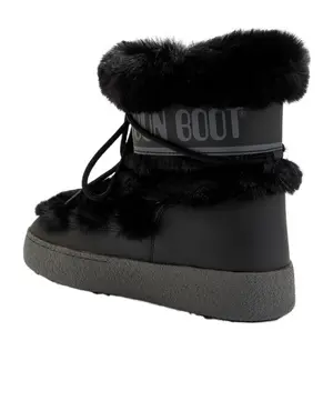 Moon Boot Faux Fur Waterproof Lace-up Snow Boots