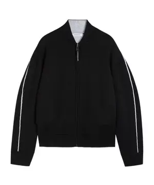 Givenchy Couture Logo-intarsia Wool-blend Cardigan - Black