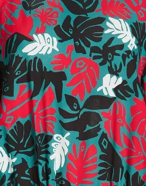 Marni Hawaiian-print Long-sleeve Crepe Dress