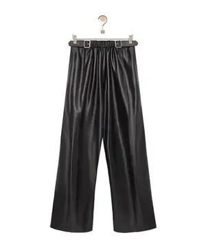 Loewe Nappa Leather Belted Trousers