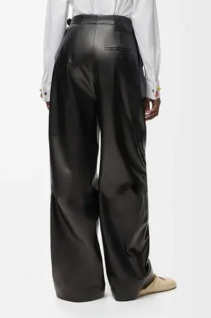 Loewe Nappa Leather Belted Trousers