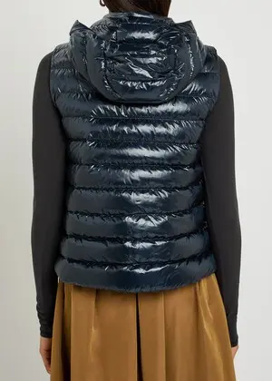 Herno Padded Hooded Glossed Shell Gilet