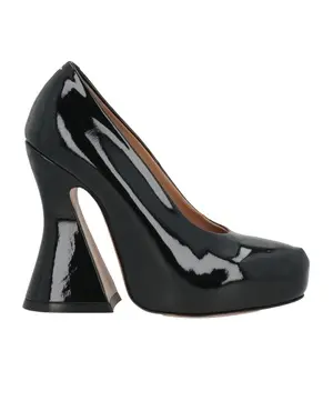MAISON MARGIELA Minimalist Patent Leather High Heels - Green