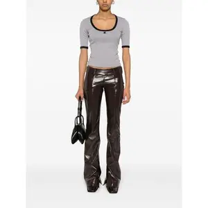 COURREGES Rib Knit T-shirt