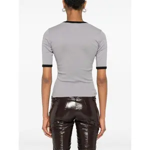COURREGES Rib Knit T-shirt