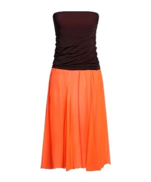 Tory Burch Two-tone Strapless Midi Dress