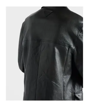 Prada Double-breasted Nappa Leather Caban Jacket