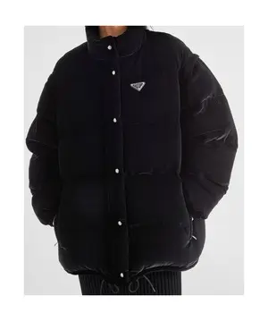 Prada Convertible Velvet Down Jacket