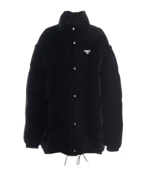 Prada Convertible Velvet Down Jacket - Black