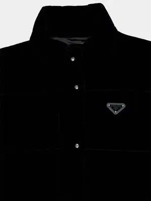 Prada Convertible Velvet Down Jacket