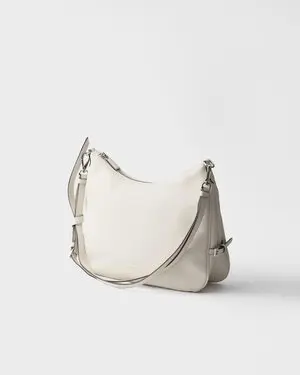 Prada Fold Large Leather Shoulder Bag - White