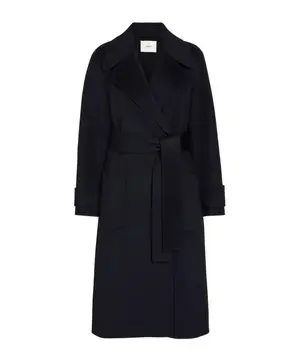 JOSEPH Breasted Wool And Cashmere-blend Coat - Black