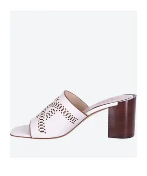 TOD'S Block Heel Slip-on Sandals - White