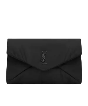 Saint Laurent Cassandre Large Envelope Pouch - Black