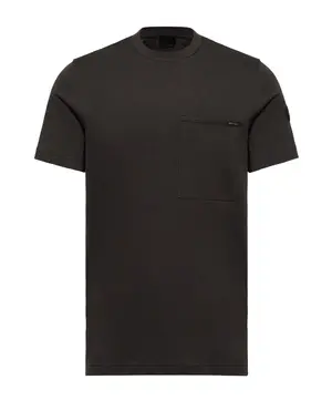 Moncler Cotton Jersey T-shirt With Chest Pocket - Black