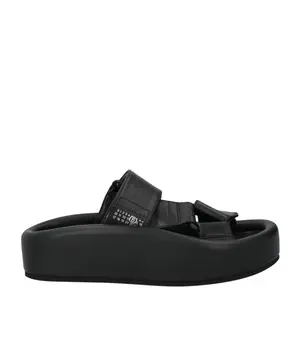 MAISON MARGIELA Leather Platform Sandals - Black