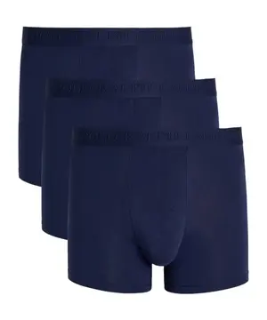 Polo Ralph Lauren Stretch-cotton Trunks Set Of Three - Black