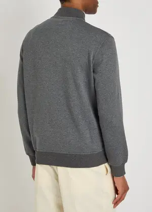 Brunello Cucinelli Zip-through Cotton-blend Sweatshirt
