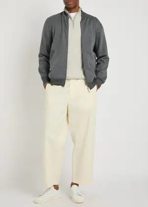 Brunello Cucinelli Zip-through Cotton-blend Sweatshirt